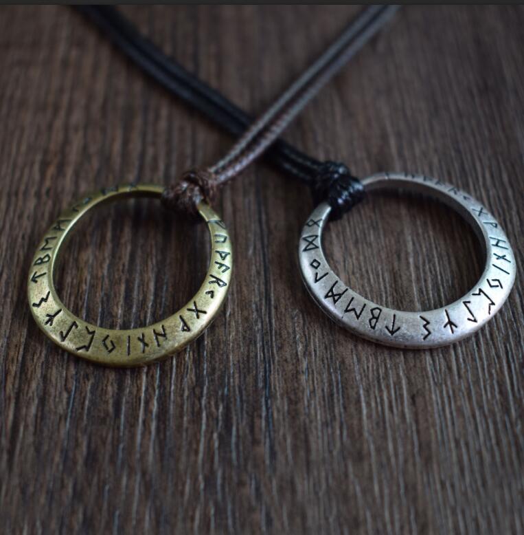 Elder Futhark Runes Rustic Pendant – Steampunk Oddities