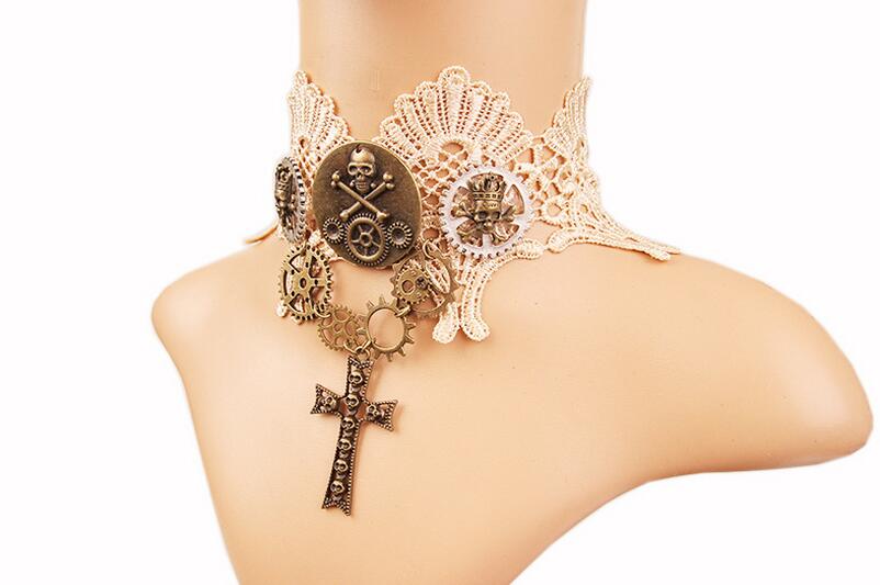 Gears & Lace Choker Necklace – Steampunk Oddities